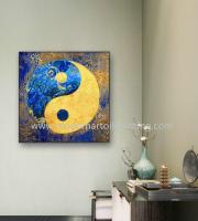 China Handpainted Canvas Modern Art Oil Paintings Feng Shui Paint For Cabinet Decoration for sale