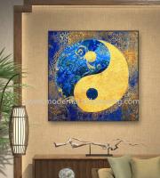 China Handpainted Canvas Modern Art Oil Paintings Feng Shui Paint For Cabinet Decoration for sale