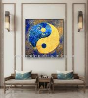 China Handpainted Canvas Modern Art Oil Paintings Feng Shui Paint For Cabinet Decoration for sale