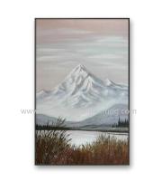 China Handpainted Mountains Oil Painting Modern Landscape Canvas With Romantic Brushstrok for sale