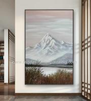 China Handpainted Mountains Oil Painting Modern Landscape Canvas With Romantic Brushstrok for sale