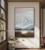 China Handpainted Mountains Oil Painting Modern Landscape Canvas With Romantic Brushstrok for sale