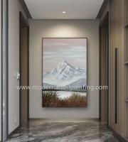 China Handpainted Mountains Oil Painting Modern Landscape Canvas With Romantic Brushstrok for sale