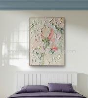 China Textured Modern Flower Paintings Handpainted Canvas For Interior Decoration for sale