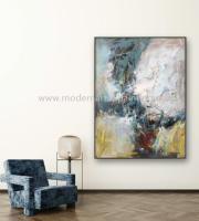 China Interior Cold Abstraction Paintings 36 X 48 Inches Large Abstract Canvas Wall Art Painting for sale