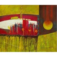 China 100% Hand Painted Abstract Colorful Oil Painting on Canvas Hot Modern Landscape Wall Art for Entrance Home Decoration for sale