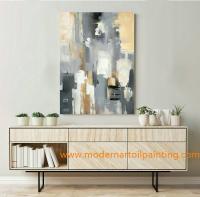China Handmade Abstract Gold Foil Oil Painting on Canvas Luxurious Thick Texture Wall Art for Living Room Decoration for sale