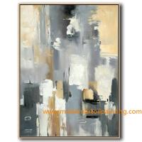 China Handmade Abstract Gold Foil Oil Painting on Canvas Luxurious Thick Texture Wall Art for Living Room Decoration for sale