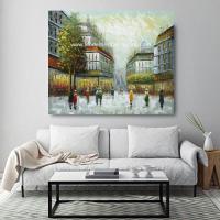 China Classic Style 100% Hand - Made Contemporary Paris Oil Painting Flexible Neo for sale