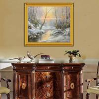China Framed Custom Winter Landscape Painting With Snow  Neo - Classic Style for sale