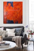 China Woman Modern Art Oil Painting , Abstract Art Paintings Smoking Woman Saxophone for sale