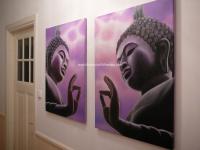 China Abstract Art Oil Painting Thai Oil Painting on Canvas Buddha Wall Art Painting Decor Jane Style for sale