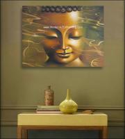 China Thai Oil Painting, Modern Buddha Statue Oil Painting , Handmade Abstract Canvas Oil Paintings Oriental for sale