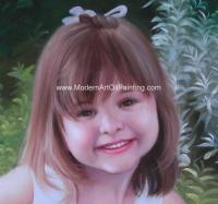 China Children Portraits Painting Oil on Canvas Professional Photo to Painting Gift for sale
