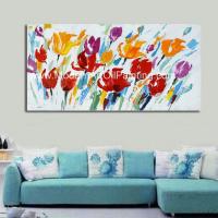 China Handmade Modern Art Oil Painting / Floral Oil Painting Wall Art For Coffee Store for sale