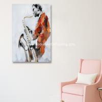 China Custom Oil Painting Modern Abstract Art Handmade Canvas Saxophone Room Decor for sale