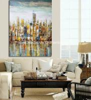 China Contemporary Oil Paintings , Professional Modern Cityscape  Wall Canvas Paintingon for sale