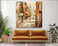 China Impression Modern Art Oil Painting , Paris Street Oil Painting Wall Art on Canvas for sale