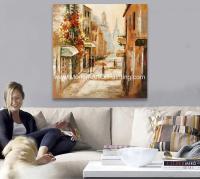 China Impression Modern Art Oil Painting , Paris Street Oil Painting Wall Art on Canvas for sale