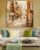 China Impression Modern Art Oil Painting , Paris Street Oil Painting Wall Art on Canvas for sale