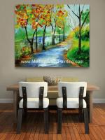 China Bright Landscape Abstract Modern Art Oil Painting For Neo - Classic Style Spaces for sale