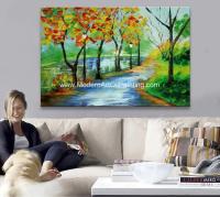 China Bright Landscape Abstract Modern Art Oil Painting For Neo - Classic Style Spaces for sale