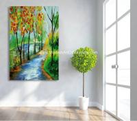 China Bright Landscape Abstract Modern Art Oil Painting For Neo - Classic Style Spaces for sale
