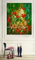 China Colorful Abstract Floral Painting  Hand - Painted With Texture Customized Size Or Color for sale