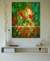 China Colorful Abstract Floral Painting  Hand - Painted With Texture Customized Size Or Color for sale