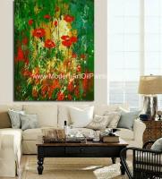 China Colorful Abstract Floral Painting  Hand - Painted With Texture Customized Size Or Color for sale