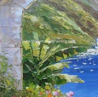 China Modern Palette Knife Oil Painting  , Scenery Garden Flower Painting Thick Oil for sale
