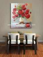China Modern Floral Palette Knife Oil Painting Still Life Canvas For Wall Decoration for sale
