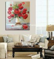 China Modern Floral Palette Knife Oil Painting Still Life Canvas For Wall Decoration for sale