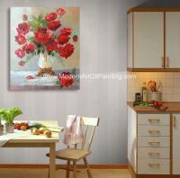 China Modern Floral Palette Knife Oil Painting Still Life Canvas For Wall Decoration for sale