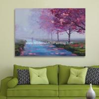China Abstract Custom Palette Knife Landscape Painting Country Road For Star Hotels for sale