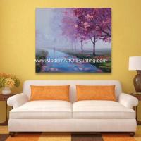 China Abstract Custom Palette Knife Landscape Painting Country Road For Star Hotels for sale
