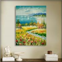 China Framed Palette Knife Oil Paintings , Seascape Oil Paintings For Modern Decoration for sale