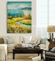 China Framed Palette Knife Oil Paintings , Seascape Oil Paintings For Modern Decoration for sale