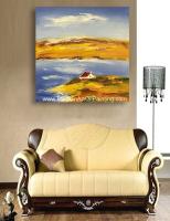 China Palette Knife Abstract scenery painting on Canvas for Interior Decor H 50 cm × W 60 cm for sale