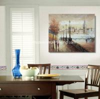 China Colorful Impressionist Painting Paris Street  Landscape Palette Knife Jane Style for sale