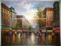 China Palette Knife Paris Oil Paintings Handmade Thick Oil Texture Bedroom Deco for sale