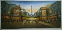 China Paris Street Scene Canvas Painting Customized Size Color For Neo-Classic Style for sale