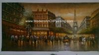 China Paris Street Scene Canvas Painting Customized Size Color For Neo-Classic Style for sale
