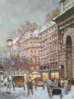China Framed Paris Oil Painting , Impressionist Landscape Paintings Thick Oil On Canvas for sale
