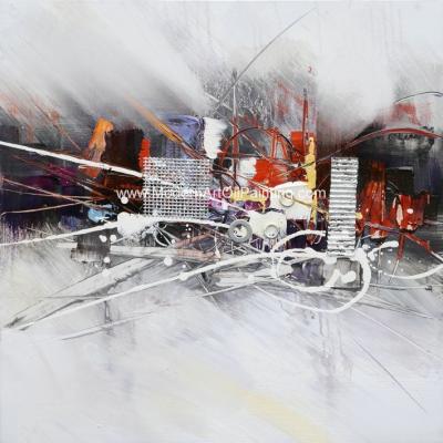 China Waterproof Home Interior Modern Abstract Wall Art Canvas Handmade With Texture for sale