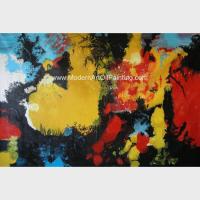 China Abstract Acrylic Painting The Fire / Contemporary Canvas Wall Art Framed On Canvas for sale