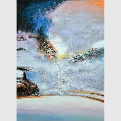 China Hand Painted Abstract Landscape Paintings Modern Wall Art on Canvas for Decor for sale