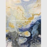 China Custom Abstract Art Canvas Paintings Gold Foil Abstract Art Soft Decorative Assemble for sale