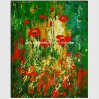 China Colorful Abstract Floral Painting  Hand - Painted With Texture Customized Size Or Color for sale