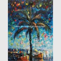 China Hand Painted Palette Knife Oil Painting Seascape Gulf of Mexico Wall Art Decoration for sale